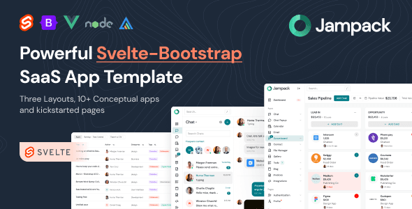 powerful svelte bootstrap saas app template